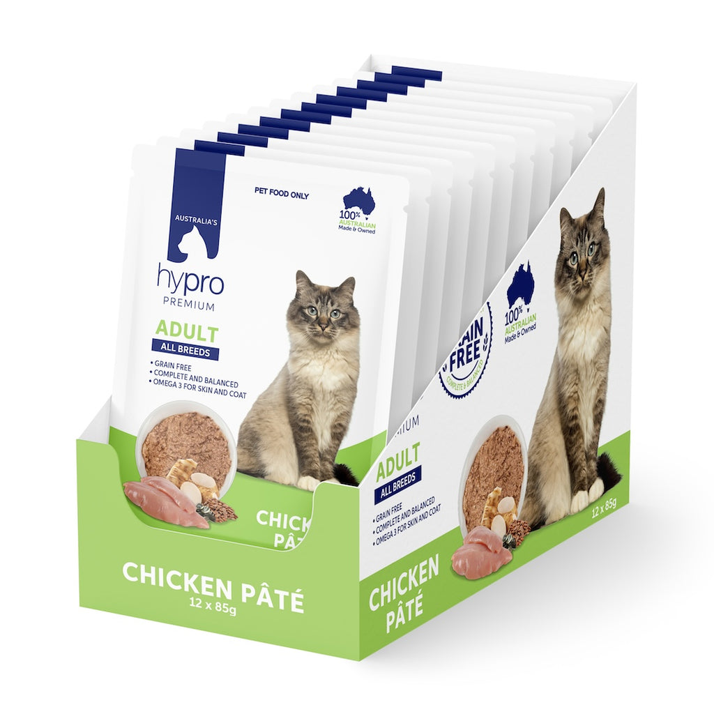 Hypro Premium Grain Free Chicken Pâté 12 Pack - Adult Cat – Paw Pantry