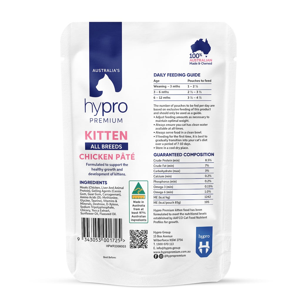 Hypro Premium Grain Free Chicken Pâté 12 Pack - Kitten – Paw Pantry